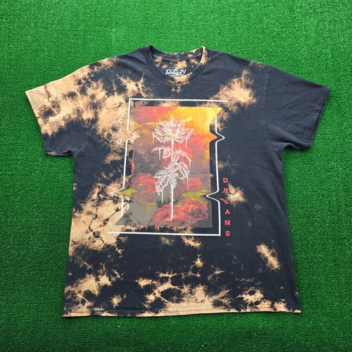 Popular Poison Tshirt Mens XL Black Tie Dye Short Sleeve Rose Lucid ...