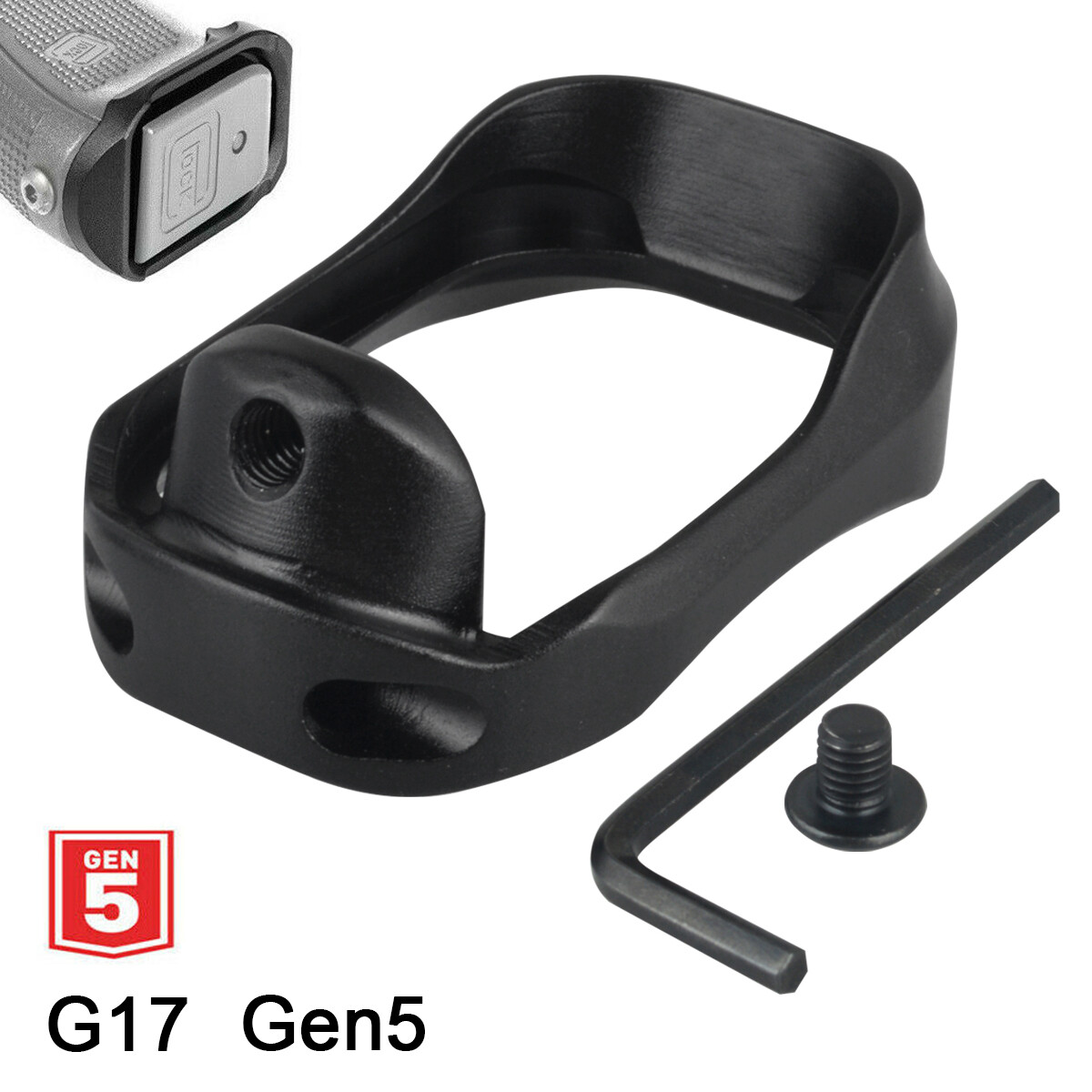 For Glock GEN 5 G17 G34 & G19 Mag Well Anodized Aluminum Metal Flared ...