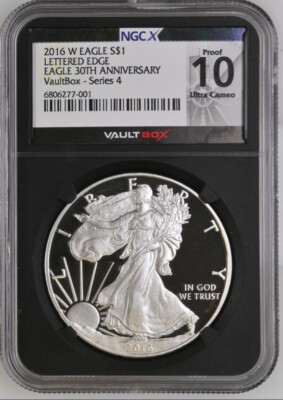 2016 W PROOF SILVER EAGLE NGC PF70 ULTRA CAMEO💥VAULT BOX💥 EDGE LETTERS ...