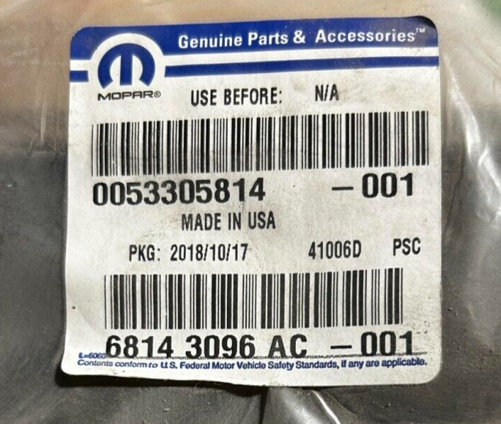 68143096AC Mopar Front Right Fascia Spat Fits '14-'22 Grand Cherokee | eBay