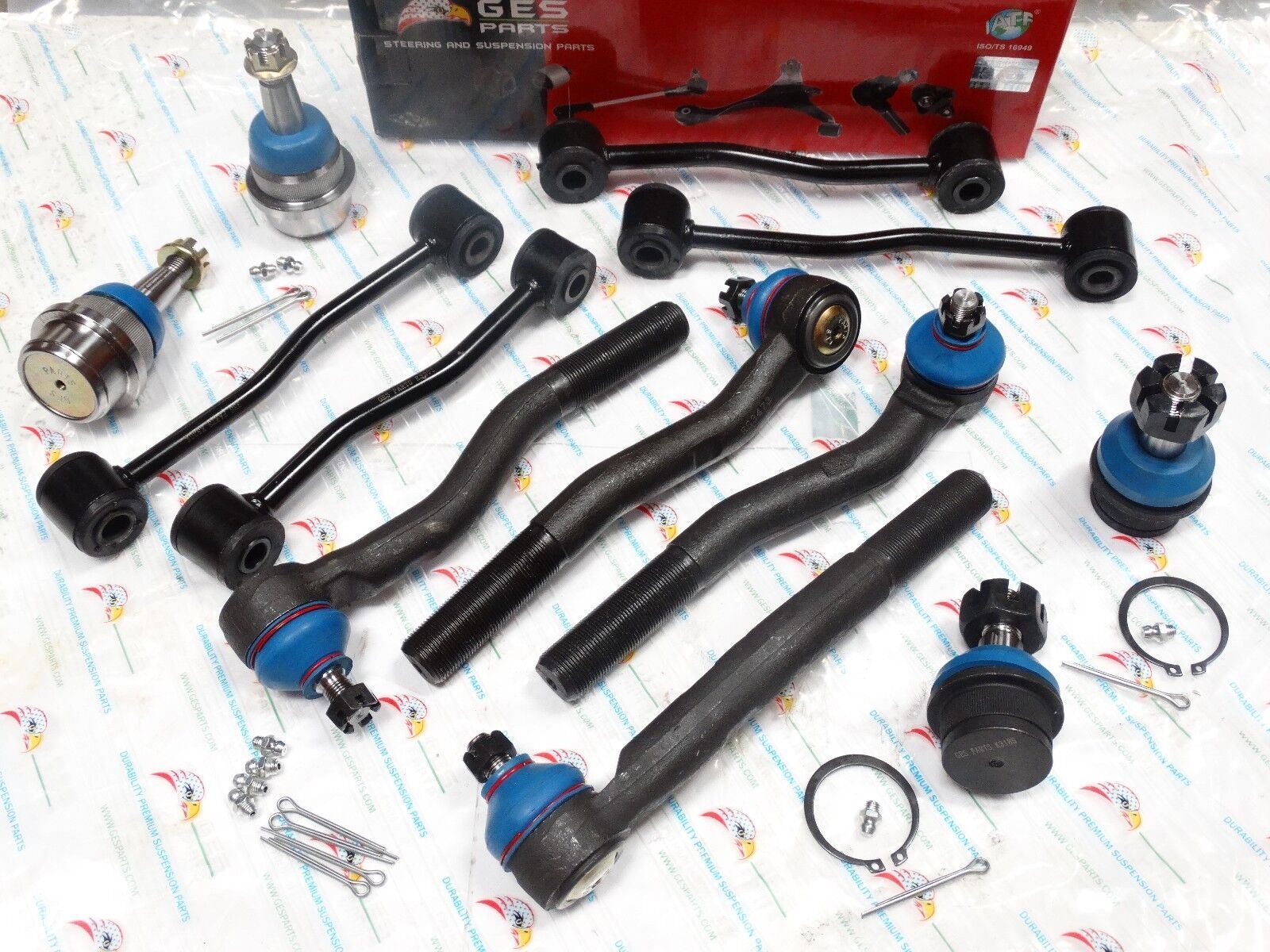 12 Front Suspension Steering Kit For 1999-2004 Grand Cherokee ES3472 ...