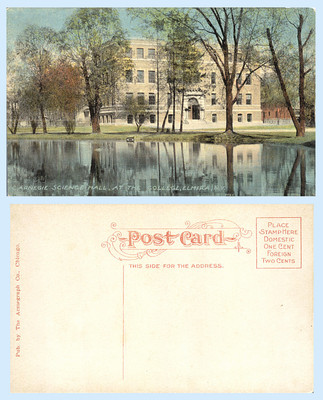 Carnegie Science Hall College Elmira New York Postcard - Architecture ...
