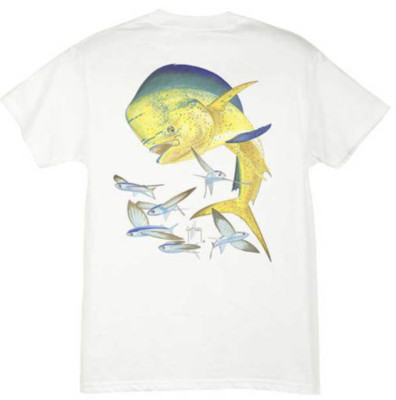 Guy Harvey YOUTH XL 18-20 "Bull Dolphin" Design White T-Shirt - BRAND ...