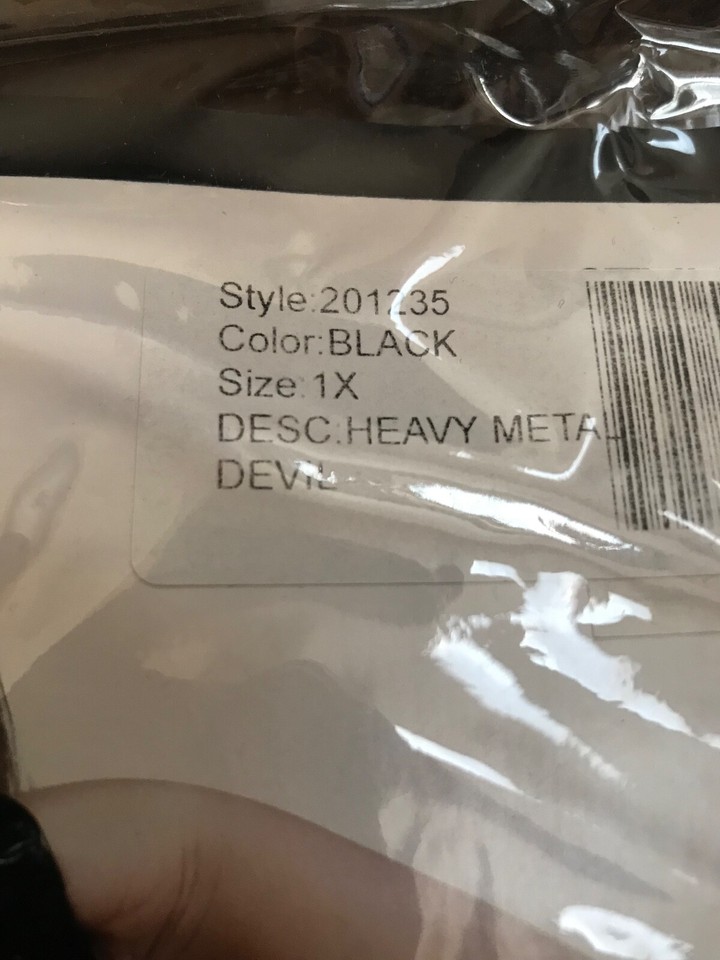 STARLINE BLACK HEAVY METAL DEVIL COSTUME SZ 1X BN RRP $149.95 | eBay ...