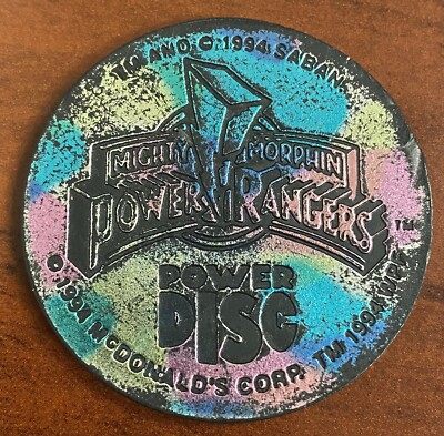 Vintage Mighty Morphin POWER RANGERS McDonald's Pog Slammer 1994 Saban ...