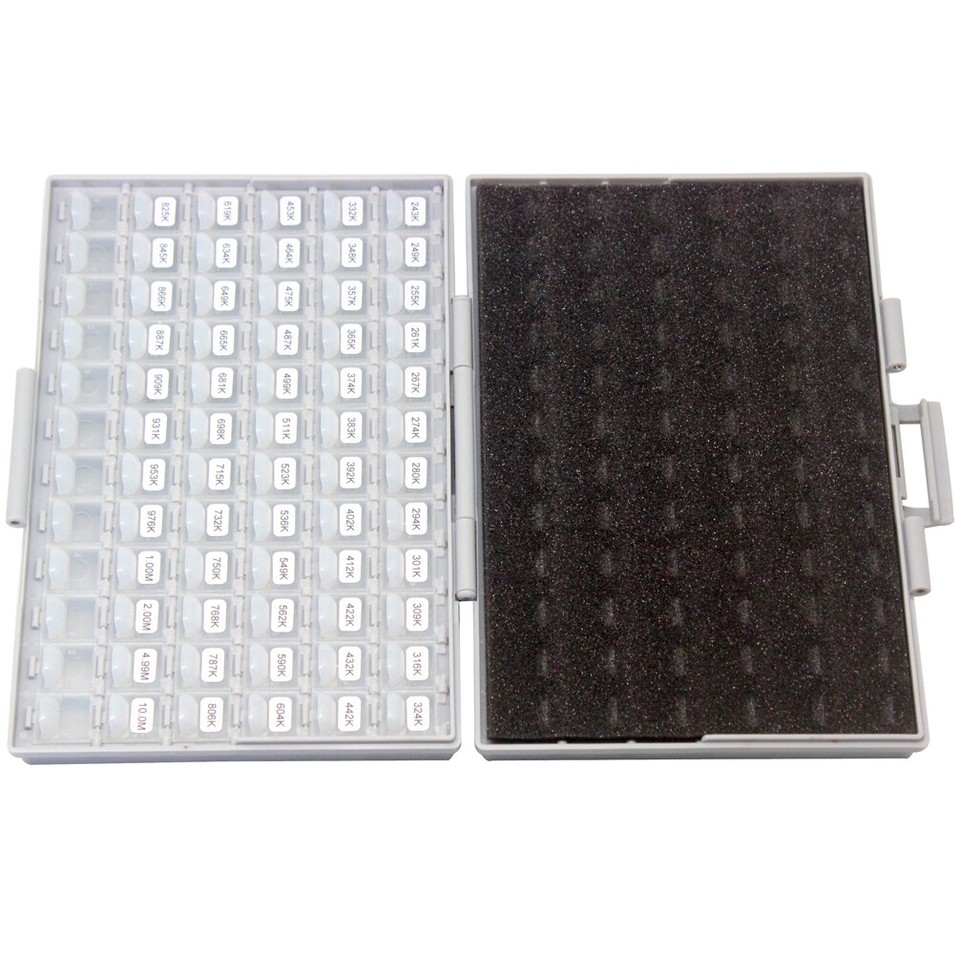 SMD SMT 0603 1% E96 Resistor kit 491 Values X 100pc ROHS filled in 4 ...