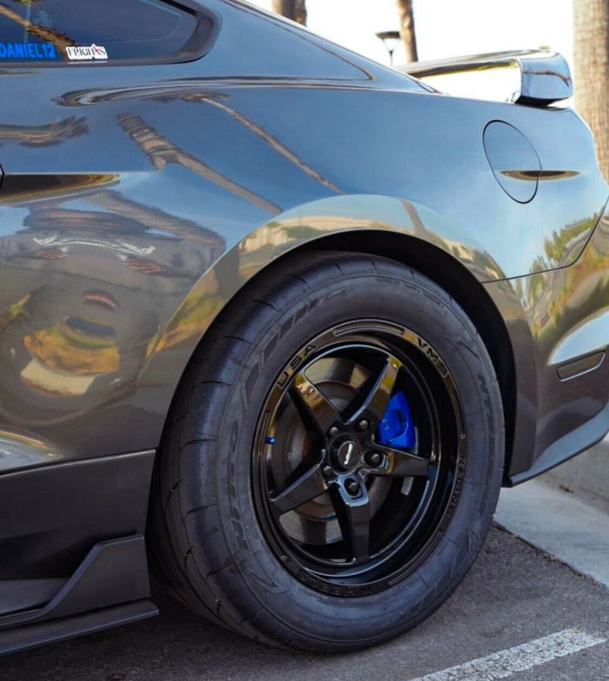 2 VMS RACING STAR 5 SPOKE REAR DRAG RACE RIMS WHEELS 17X10 5X114.3 54 ...