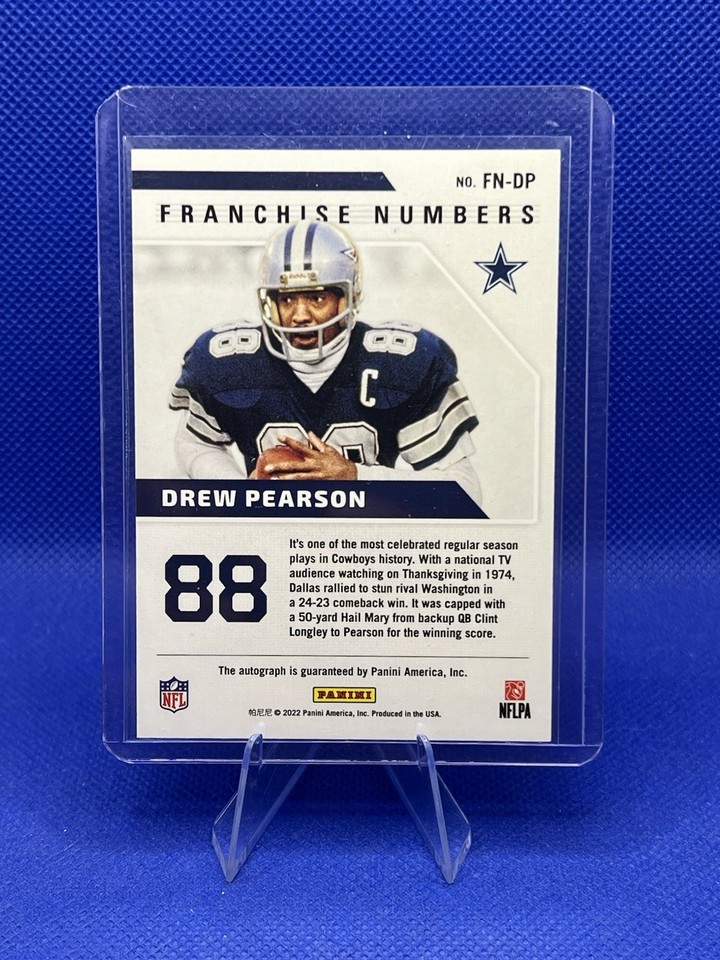 2022 Panini Franchise Numbers Autographs Drew Pearson Auto - FN-DP | eBay