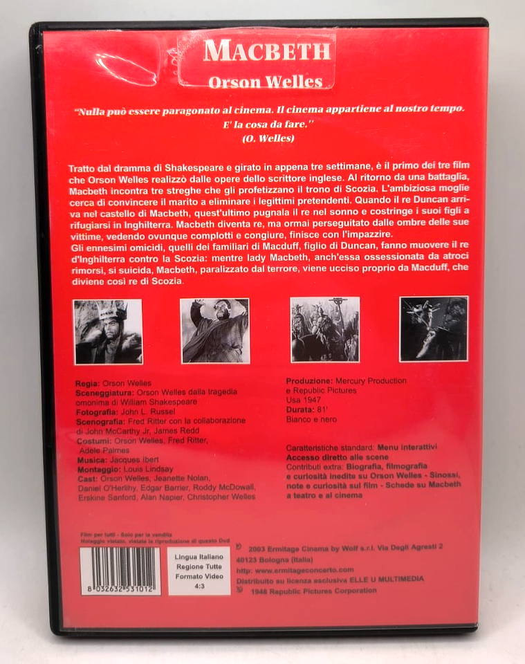 Macbeth - Orson Welles - DVD | eBay Australia
