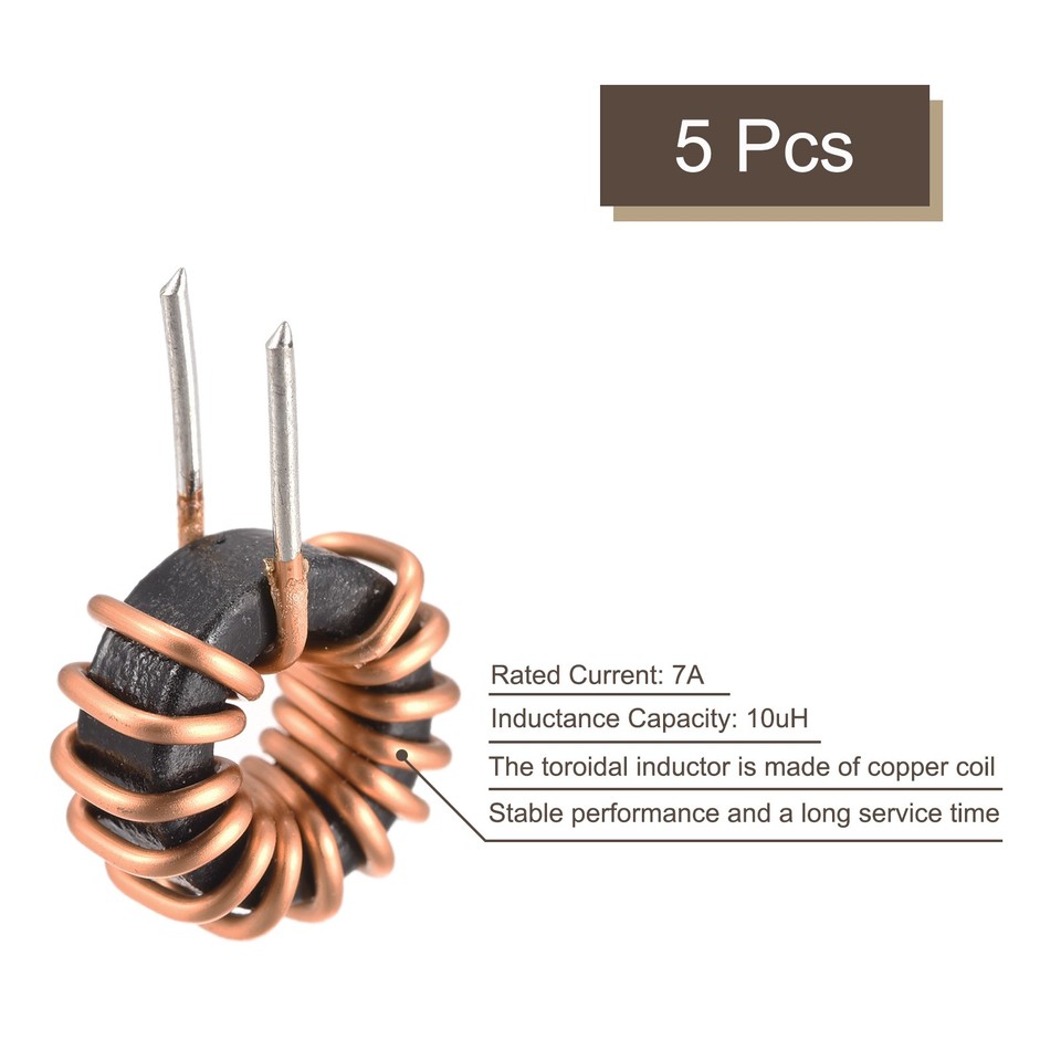 5Pack Toroid Inductance Copper Coil Magnetic Inductor 10uH 7A | eBay UK