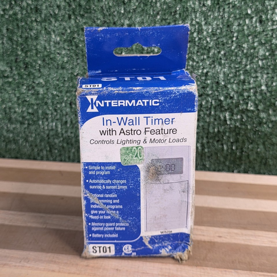 NIB Intermatic ST01 Digital In Wall Timer 7-Day Programmable Astro ...