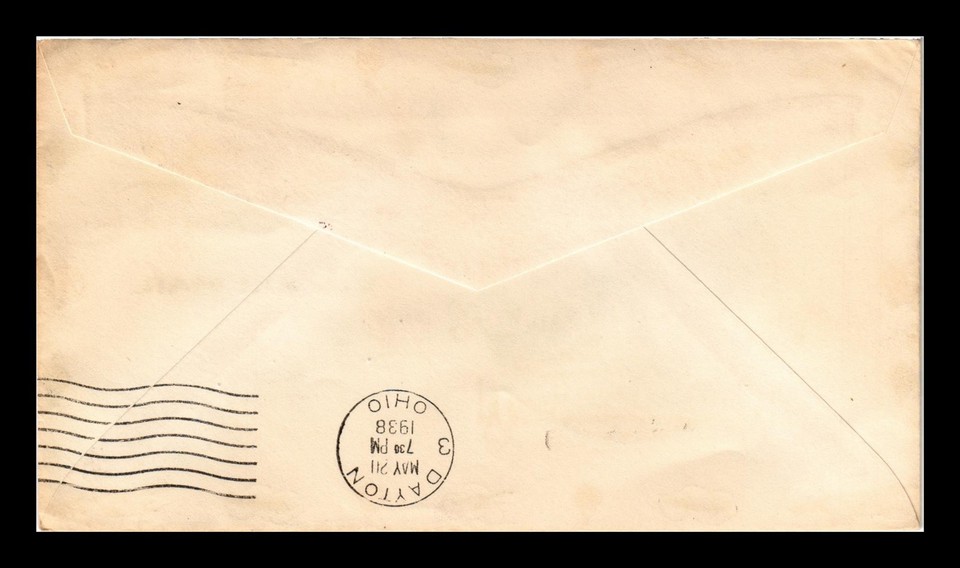 Dr Jim Stamps US Air Mail Cover Kitty Hawk to Dayton 1938 First Air ...