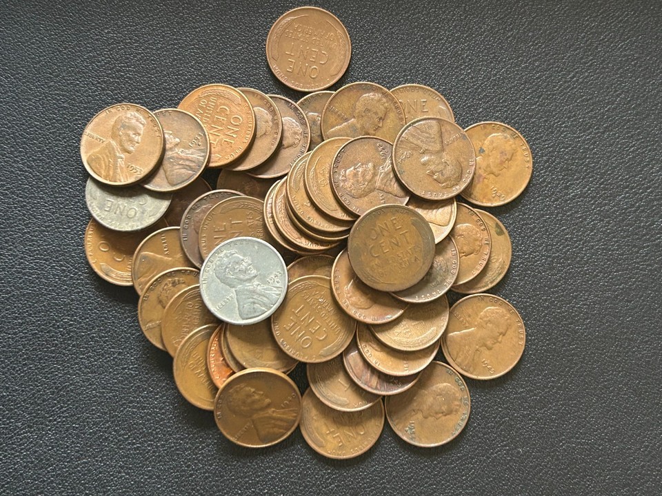 Wheat Penny 10 Rolls Wheat Cent Lot Mix Years 500 Coins Bank Teller's ...
