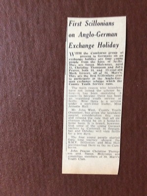 N5a Ephemera 1966 Article Scilly Isles Susan Molyneux Pearce German ...