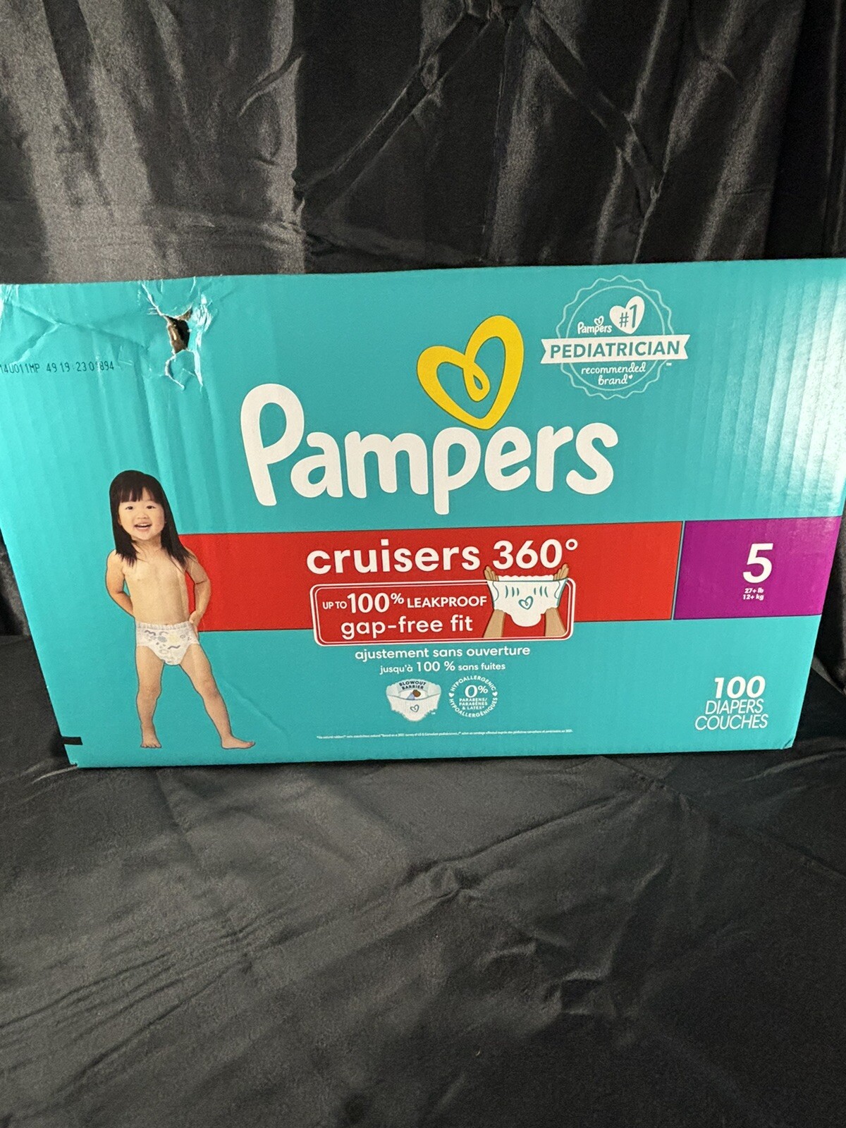 Pampers Cruisers 360 Diapers - Size 5 - 100 Count * Beat Up Box ...