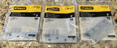 STANLEY Mending Plates 30-0410 DP995 3 Inch US2C Zinc Plated LOT OF ...