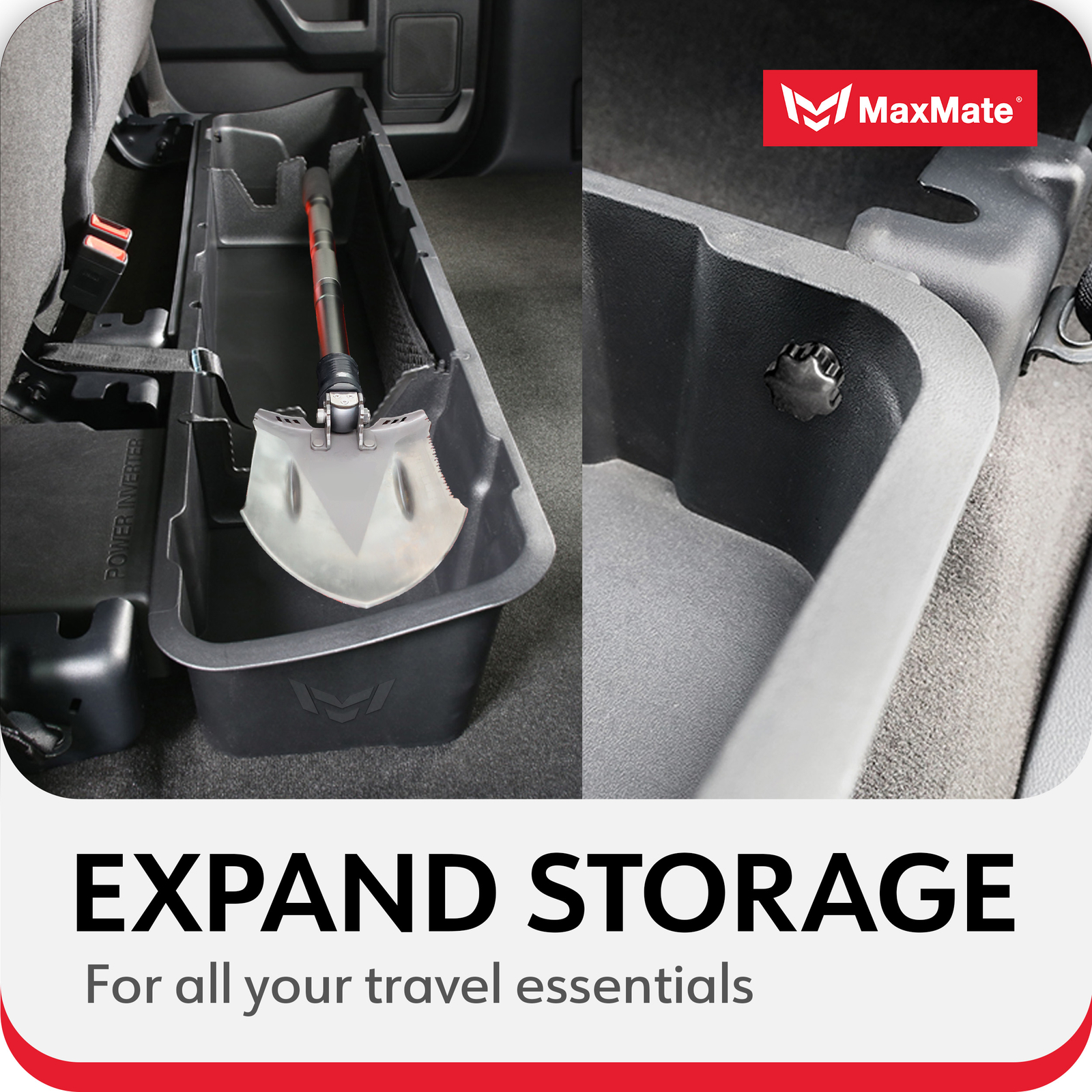 MaxMate Rear Underseat storage cargo box for 15-24 Ford F150 17-23 SD ...