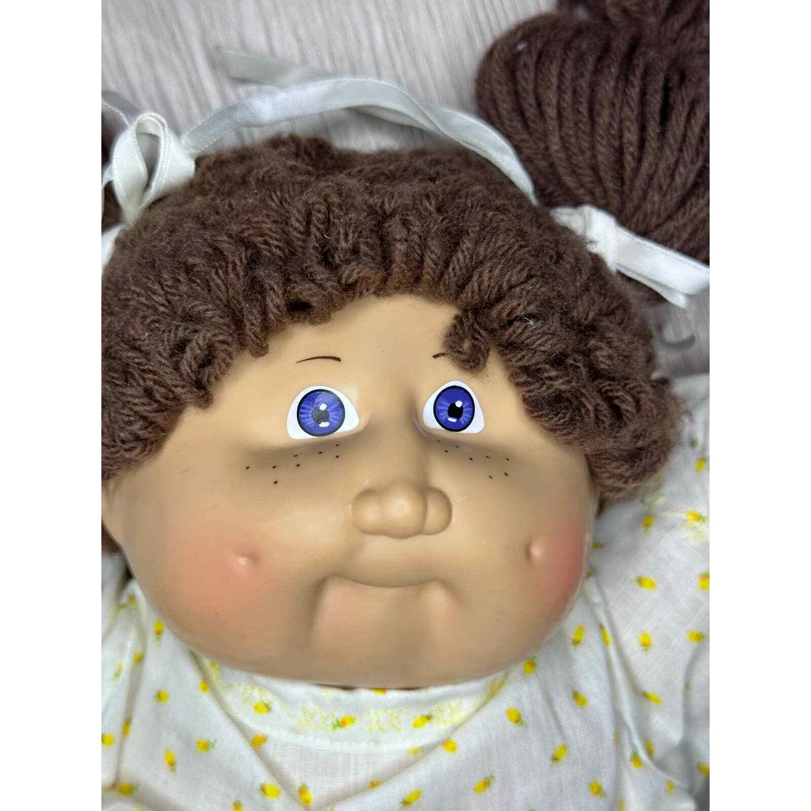 Vintage Cabbage Patch violet/purple/Blue eyes freckles dimples diapers 1983 RARE | eBay UK