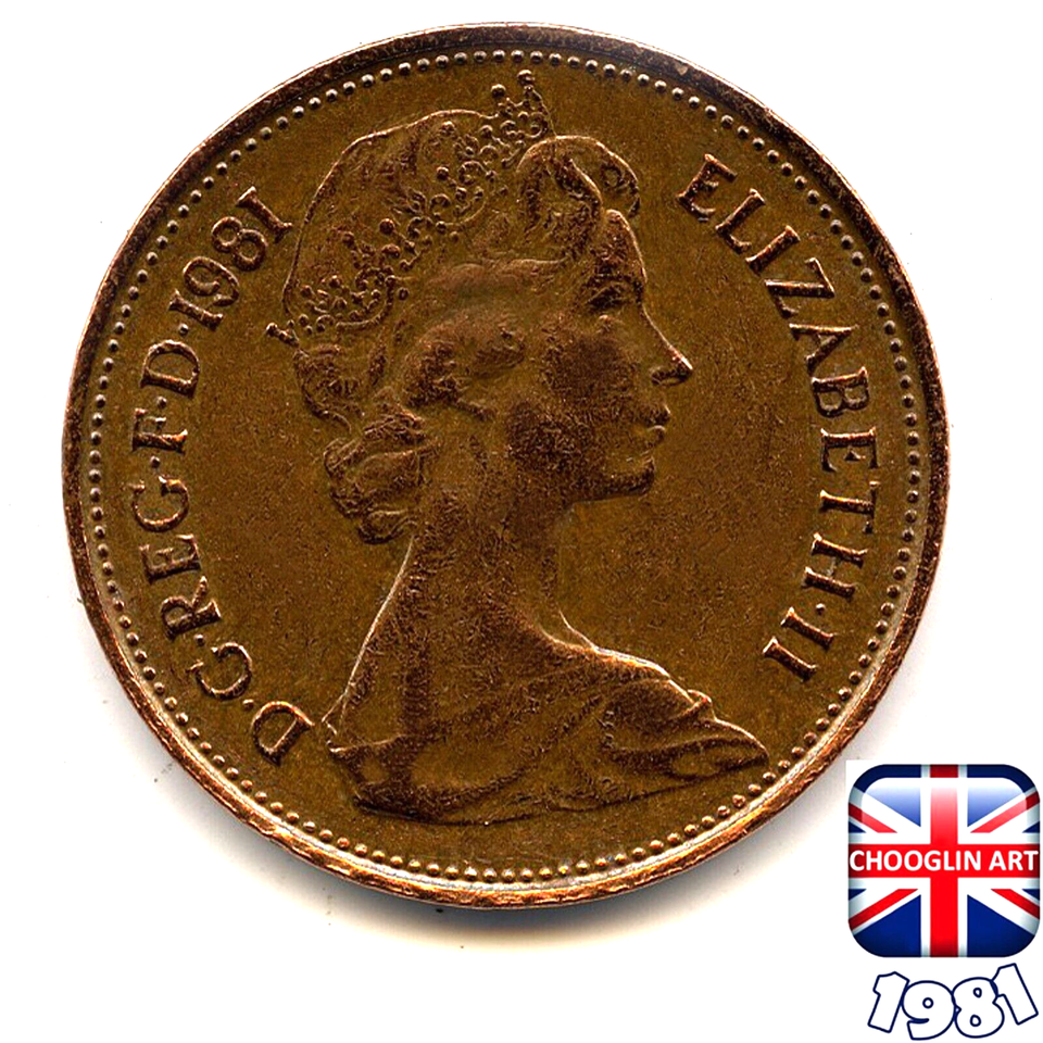 A BRITISH 1981 ELIZABETH II TWO PENCE 2p coin, 45 Years Old! | eBay
