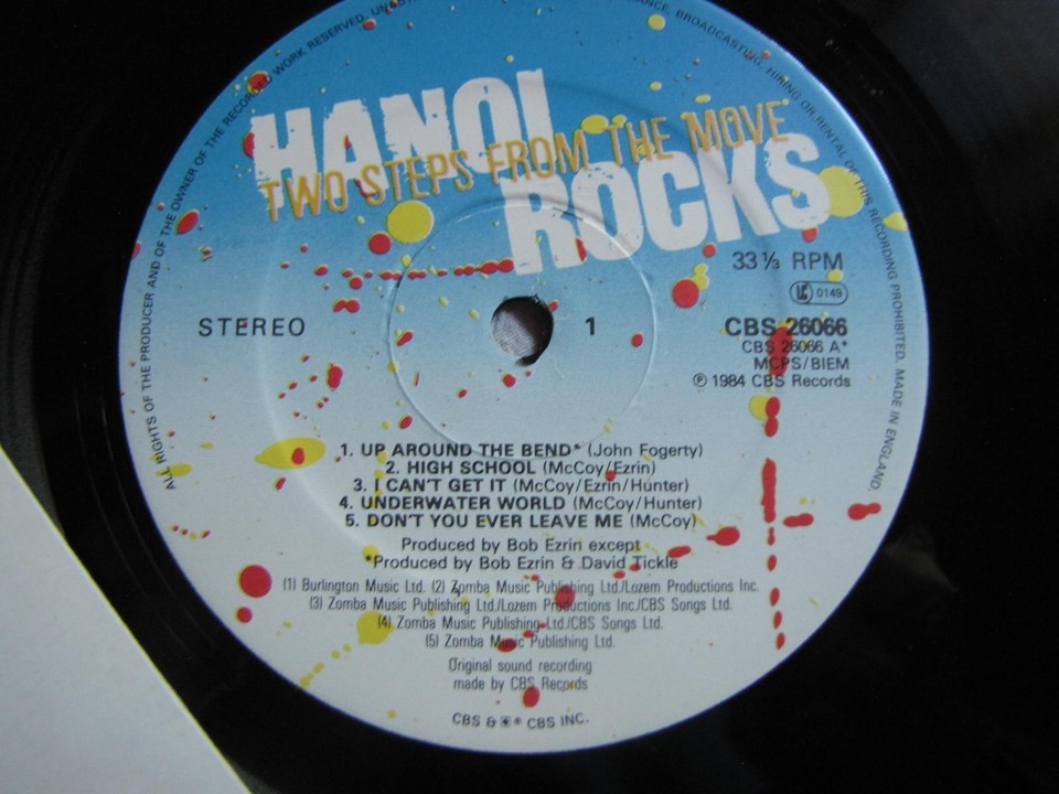 Near Mint Hanoi Rocks Two Steps from the Move with book, hype sticker pristine | eBay