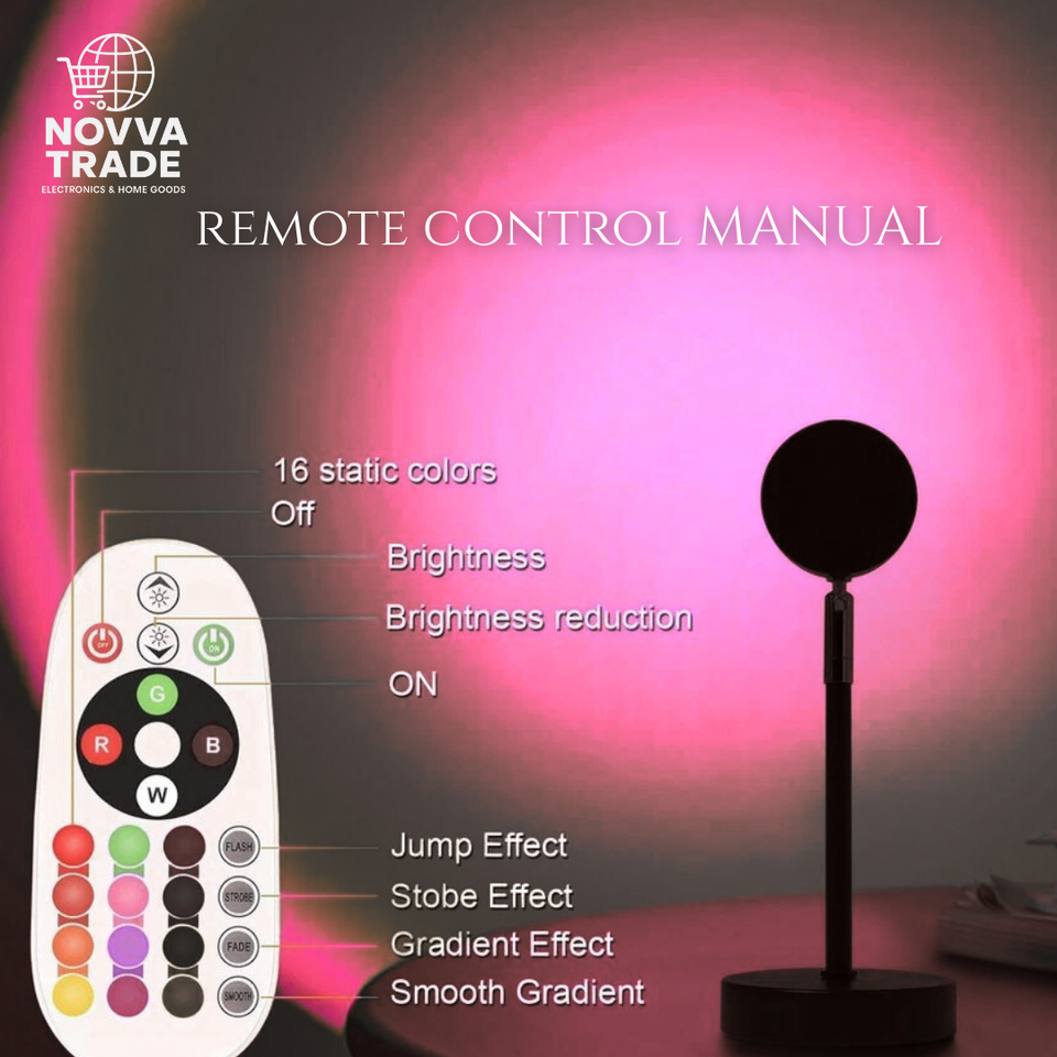 MULTi-COLOR SUNSET LAMP | REMOTE CONTROLLED | AESTHETIC ROOM LIGHTING ...