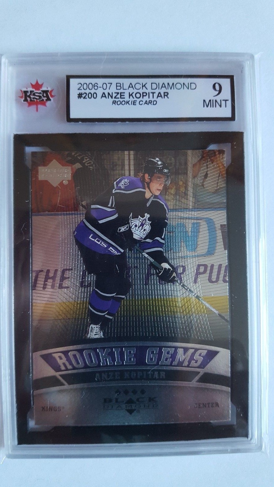 Anze Kopitar 2006-07 Black Diamond Rookie Hockey Card KSA Graded 9!! | eBay