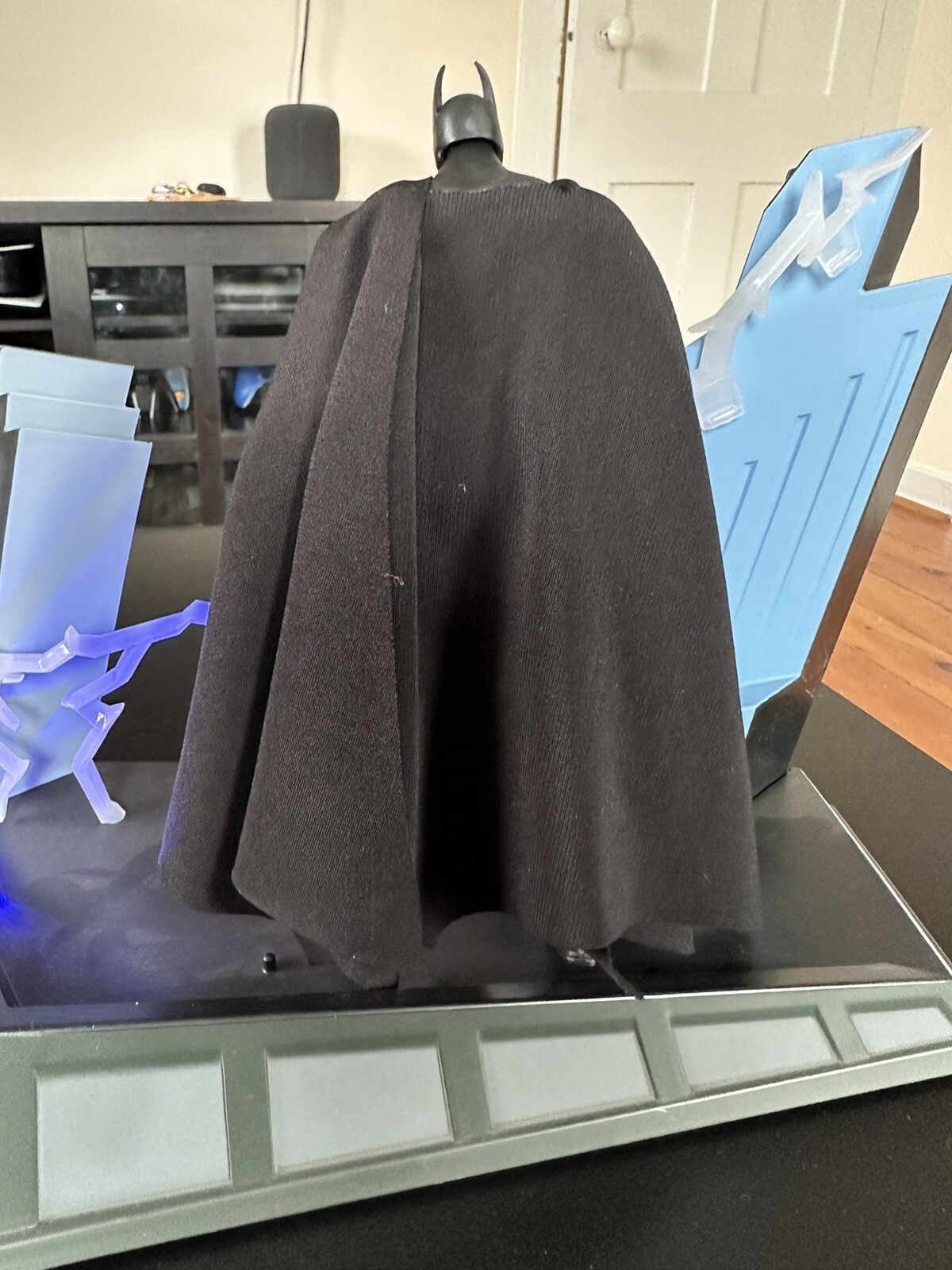 Custom BATMAN ARKHAM CITY Cloth Cape For 1:12 Figure Mcfarlane Cape ...