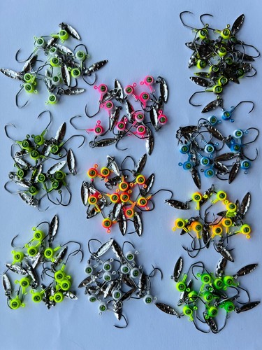 1/16 oz Crappie Jig Underspin Jig Heads Lead Head Fishing Hooks Trout ...