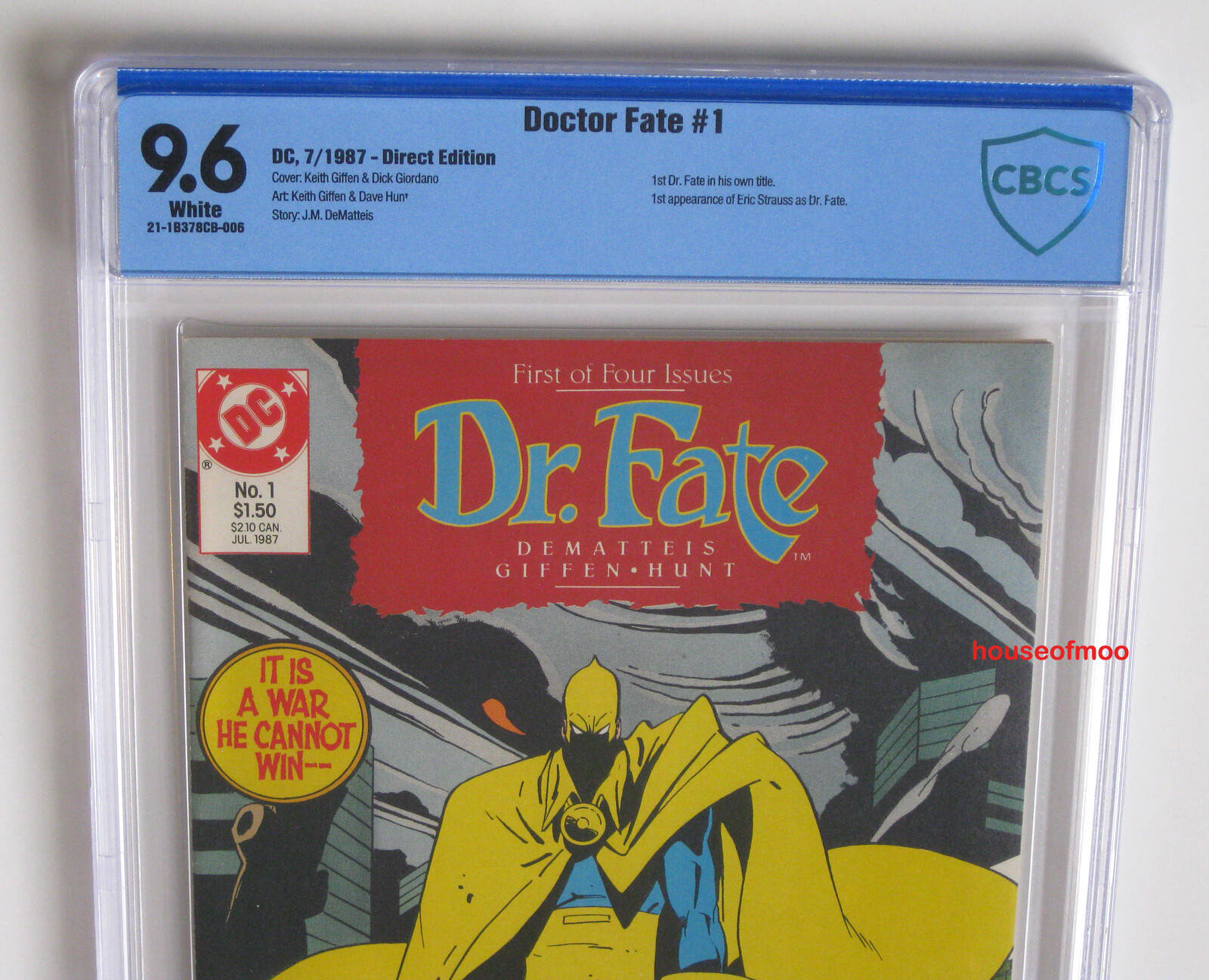 DOCTOR FATE #1 CBCS 9.6 NM+ 1987 1st App ERIC STRAUSS as DR FATE 1st ...