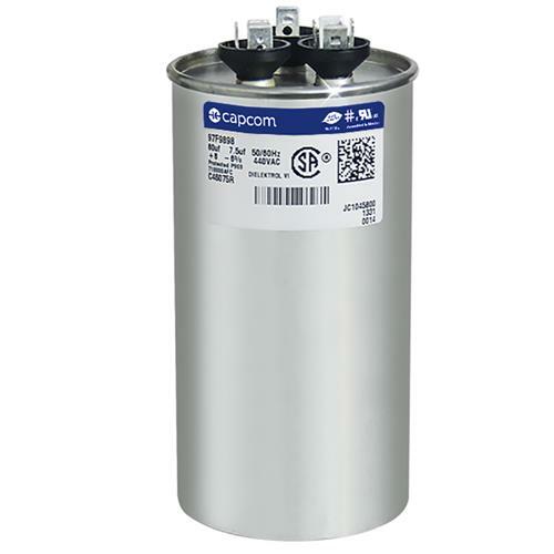 Capcom Capacitor Round 60/7.5 uf 440 Volt VAC Fits GE Genteq Z97F9898 ...