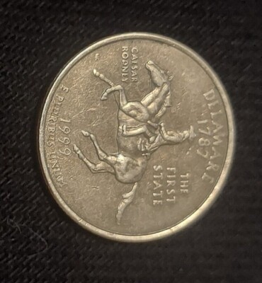 1999 D Delaware State Quarter "Error" It's a non embossed! | eBay