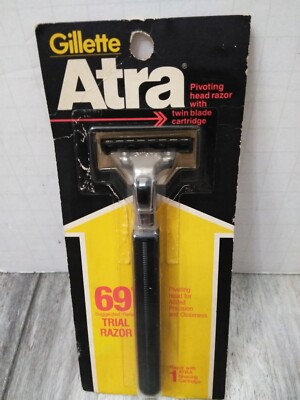 VTG. MEN'S RAZOR GILLETTE ATRA PIVOTING HEAD TWIN BLADE MEN'S RAZOR (N ...