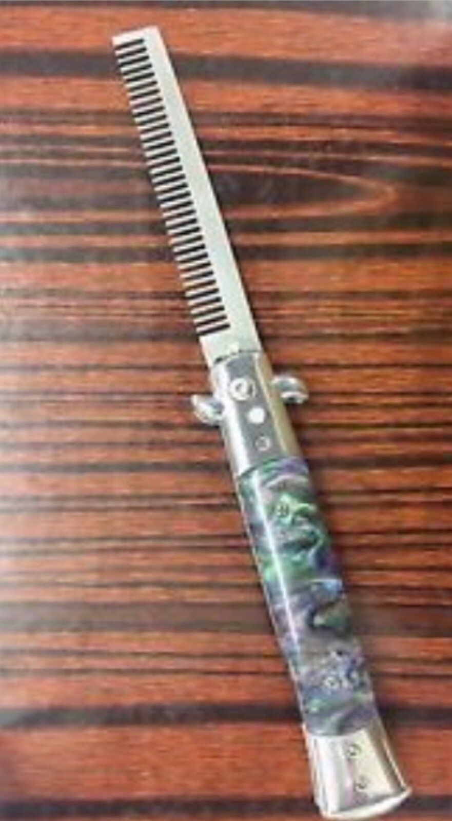 Rainbow SWITCHBLADE COMB Italian Stiletto Style Knife Automatic Switch ...