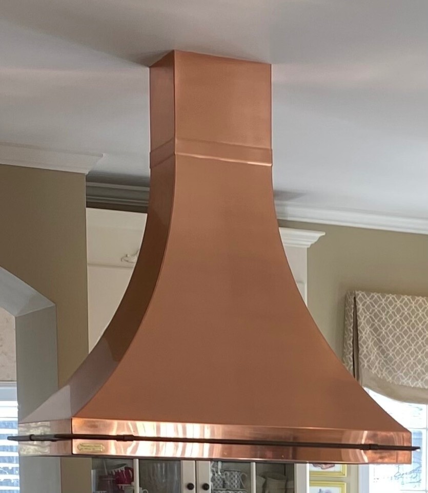 Copper island range hood- Abbaka Arc design, all parts included | eBay