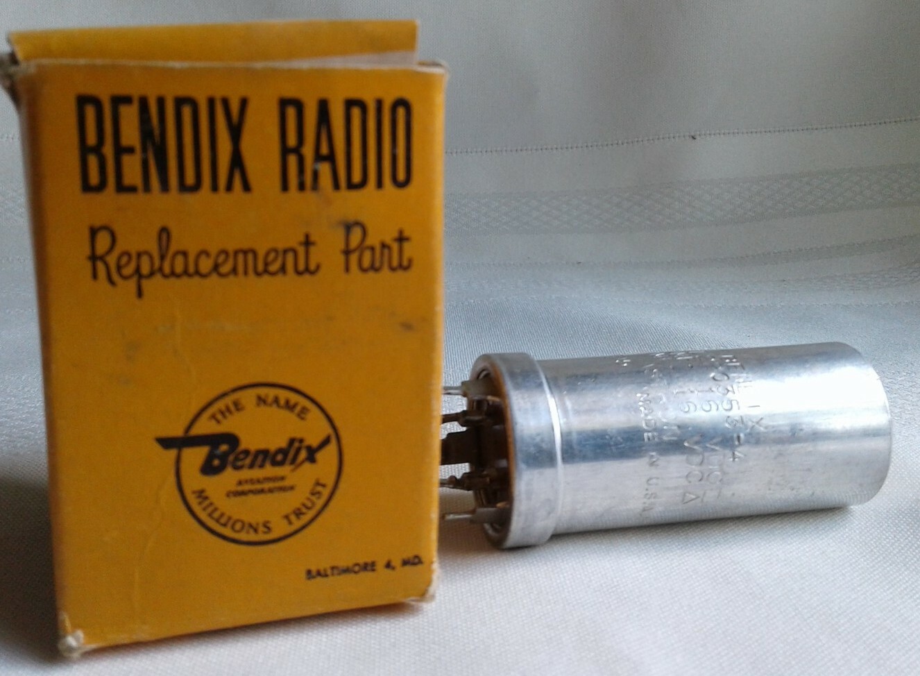 Vtg BENDIX Radio Replacement Part CAPACITOR - ELECTROLYTIC CAN L220353 ...