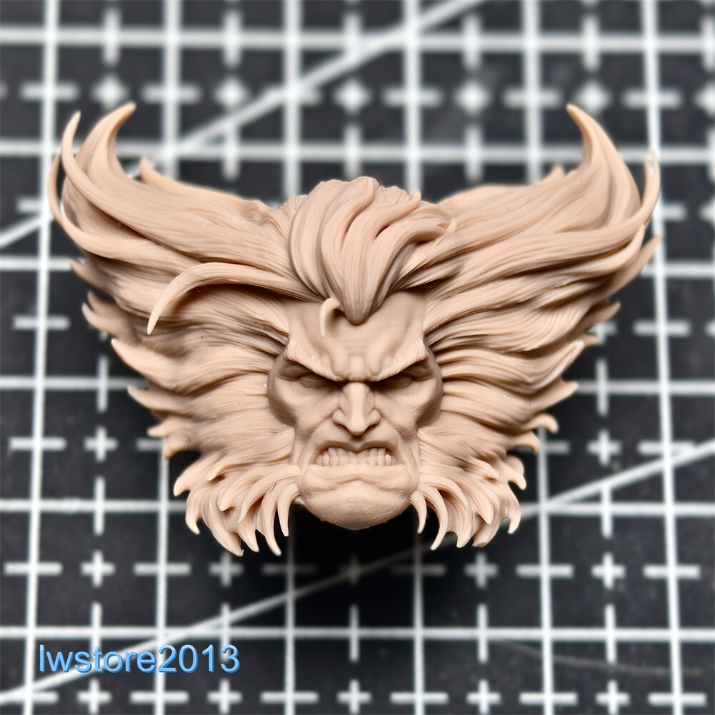 1:12 Angry Logan Wolverine Head Sculpt Carved For 6" Male Action Figure ...