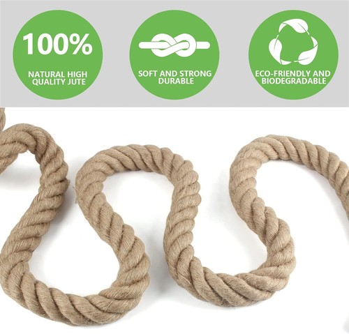 Twisted Manila Rope 1 in x 164 ft Thick Hemp 1inch x 164feet, Brown | eBay