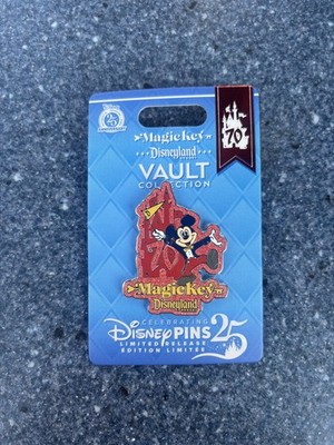 Brand New Mickey Mouse Disneyland Magic Key 70th Anniversary Vault Pin ...