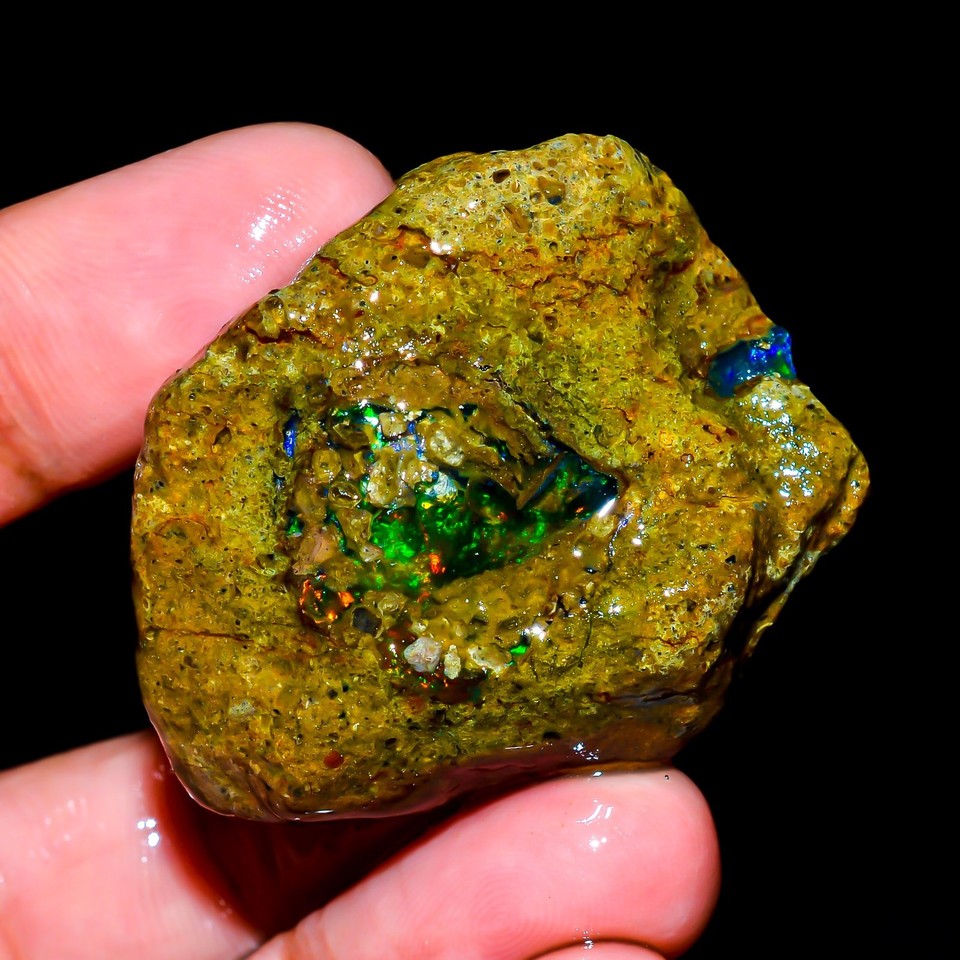 Fancy 87 Carat Opal Rough Natural Ethiopian Oil Opal Raw, Fire Opal ...