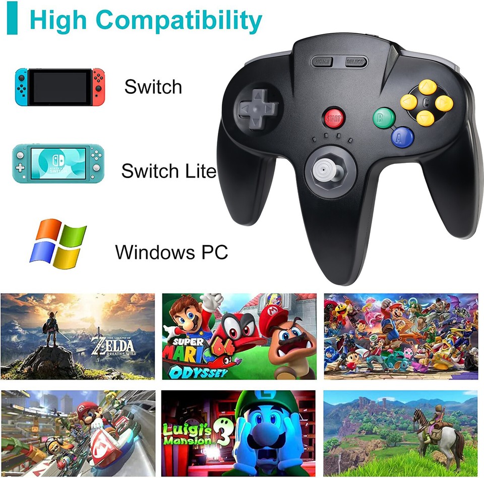 Wireless N64/SNES/NGC Switch Online Controller USB Receiver for Switch PC NSO | eBay