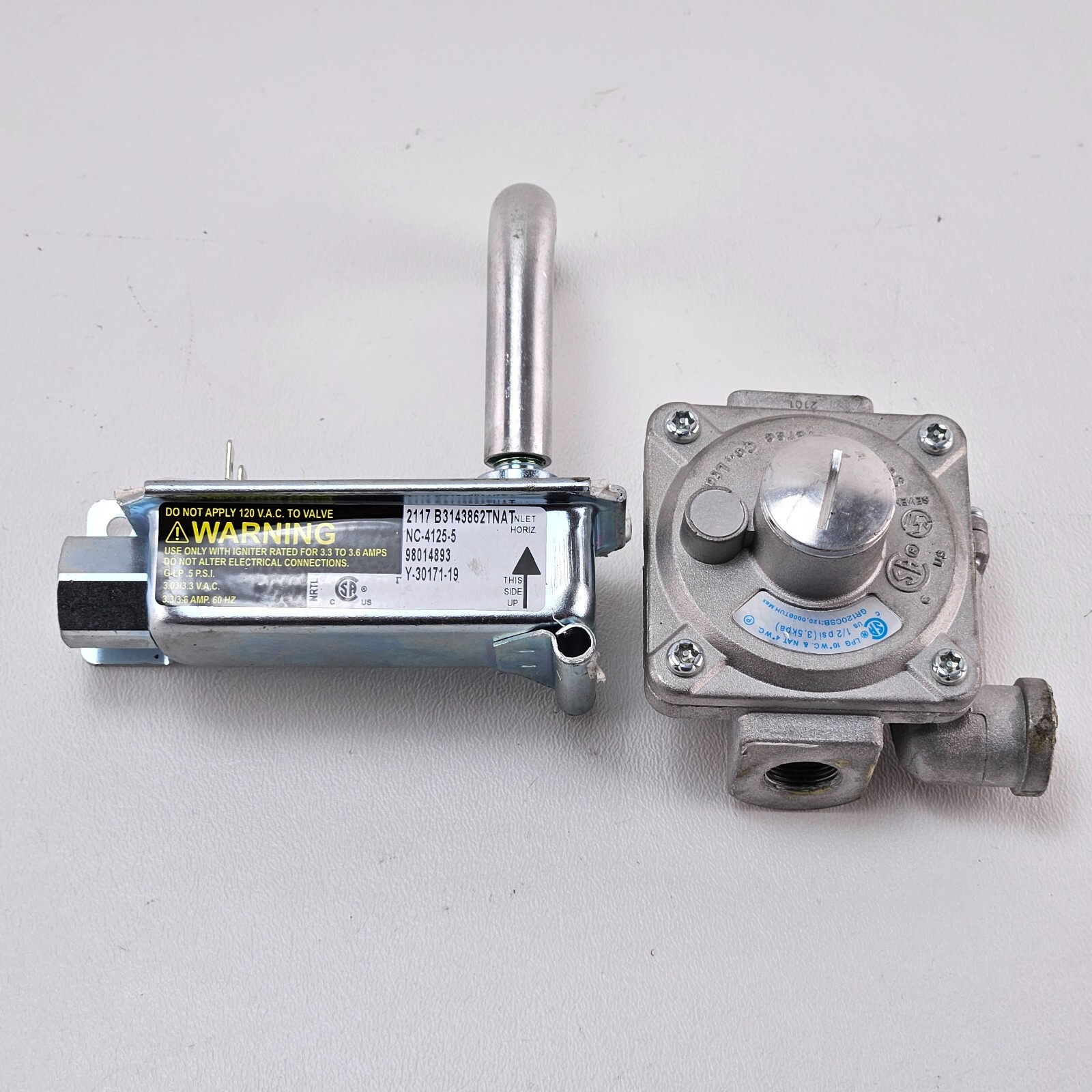 Genuine Whirlpool Range Oven Gas Valve + Pressure Regulator # 98014893 ...