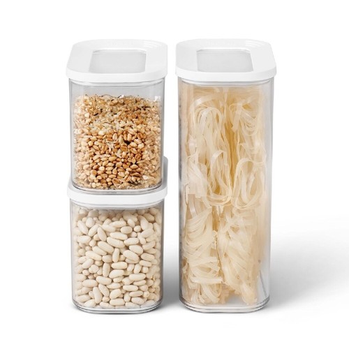 NEW MEPAL MODULA 3 PIECE STORAGE BOX SET Container Pantry Stackable ...