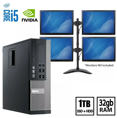 DELL TRADING COMPUTER NVIDIA 4k 4M 32GB RAM 1TB SSD+HDD W11 PRO ...