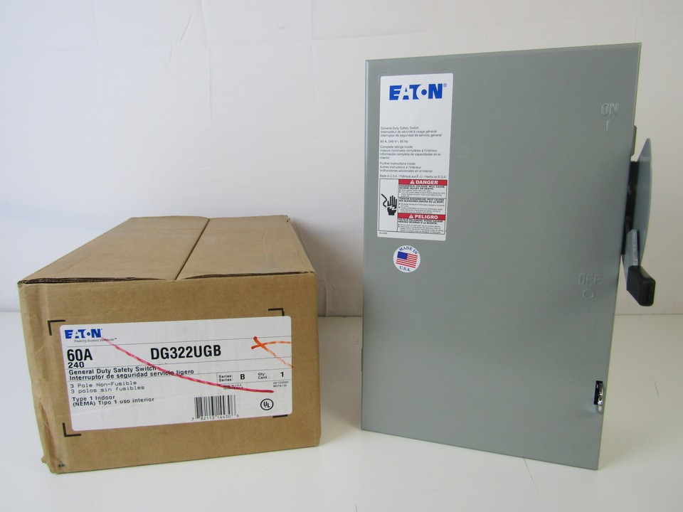 Eaton NSB DG322UGB Safety Switches DG 3P 60A 240V 50/60Hz 3Ph Non ...
