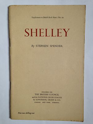 Stephen Spender, SHELLEY, Longmans, Green & Co., 1952 PRIMA EDIZIONE | eBay