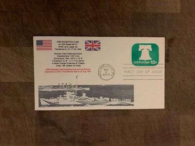 USA 1973 NAVY COVER USCS BUCKLEY DESTROYER ESCORT HMS BICKERTON USS ...