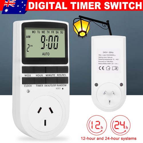 240V Timer Electric AU Plug Power Socket LCD Timer Switch Digital ...