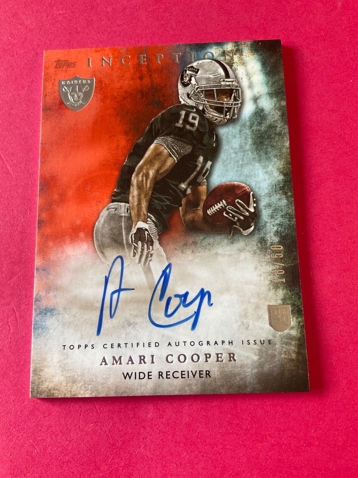 2015 Topps Inception Orange Amari Cooper Rookie Auto #RA-4 Raiders 18/ ...