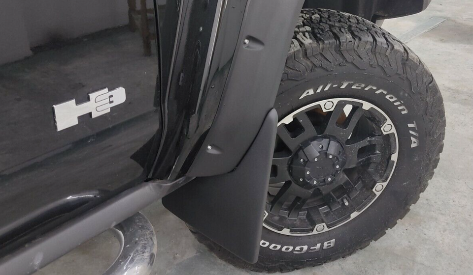 For Hummer H3 80mm Fiberglass Fender Flares (8 PCS) + (4Pcs) Mud Flaps ...