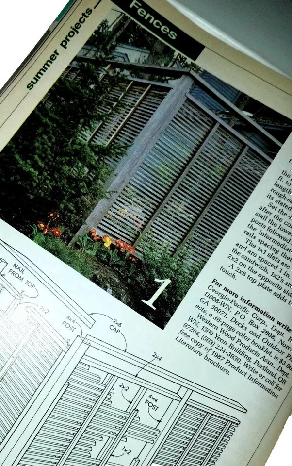 Workbench Magazine. Make Yard Furniture That Lasts. August 1987 | eBay